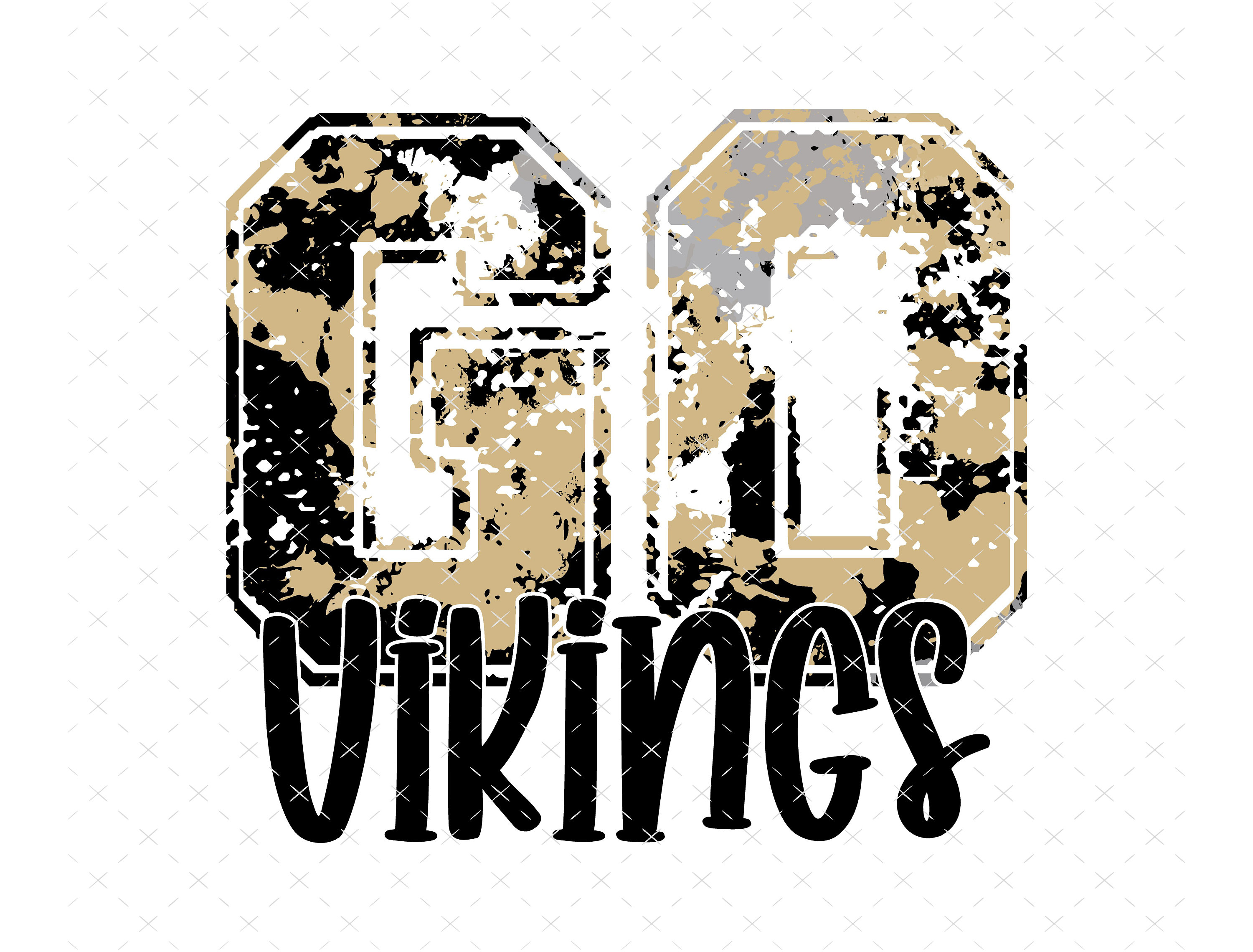 Go Vikings Gold & Black PNG Digital File Instant Download - Etsy