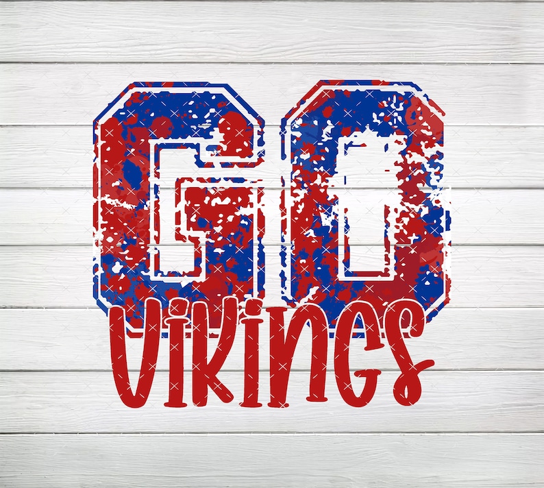 Go Vikings Red & Blue PNG Digital File Instant Download - Etsy