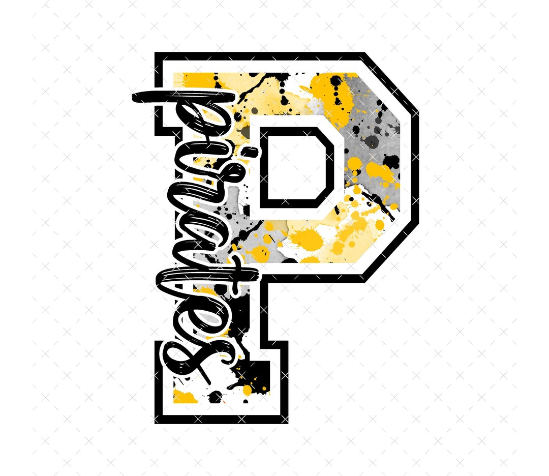 Paint Splatter TX Spirit PNG: Black and Yellow (digital File) - Etsy