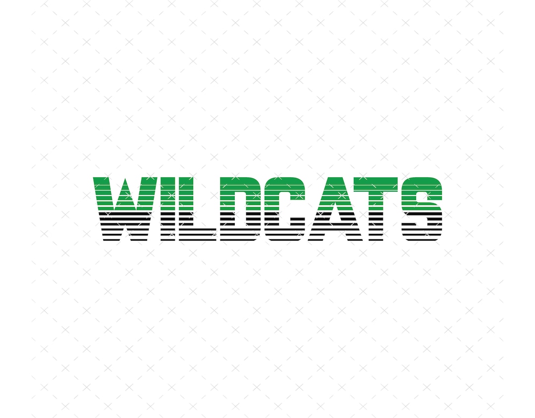 Green & Black Split Wildcats PNG Digital File Instant - Etsy