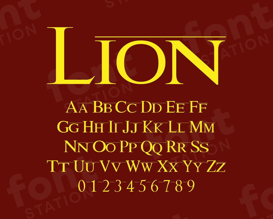 Safari King Font - Lion SVG - Cricut Silhouette Font - Animal Letters ...