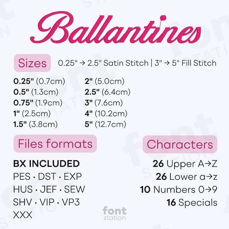 Ballantines Embroidery Font - Elegant, Cursive Letters - Script Machine ...