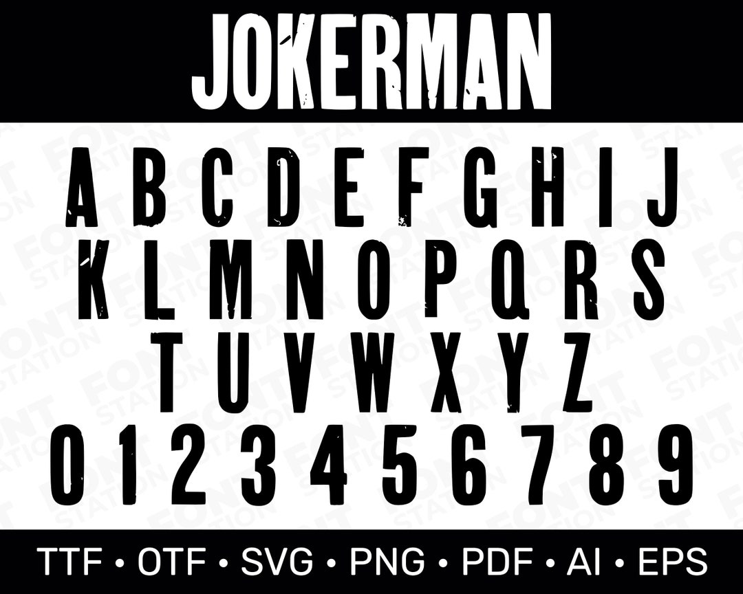 Jokerman Font Joker SVG Cricut Silhouette Font - Etsy