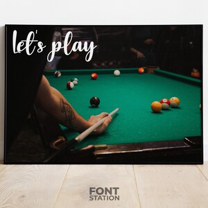 Snooker Font - Billiard SVG - Cricut Silhouette Font - 8 Pool Letters ...