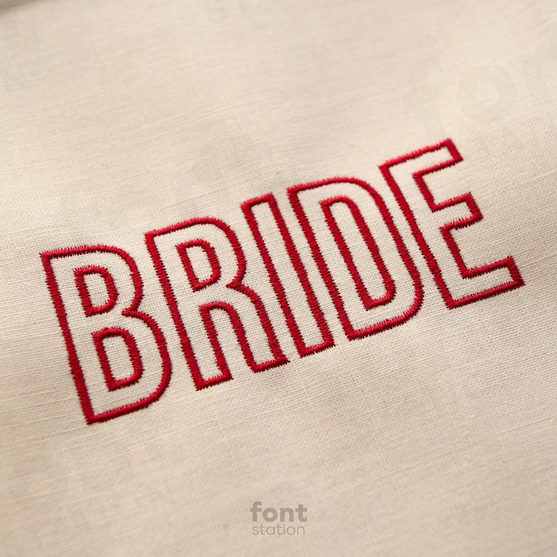 Modern Outline Embroidery Font - Thin, Minimalist Letters - Light ...