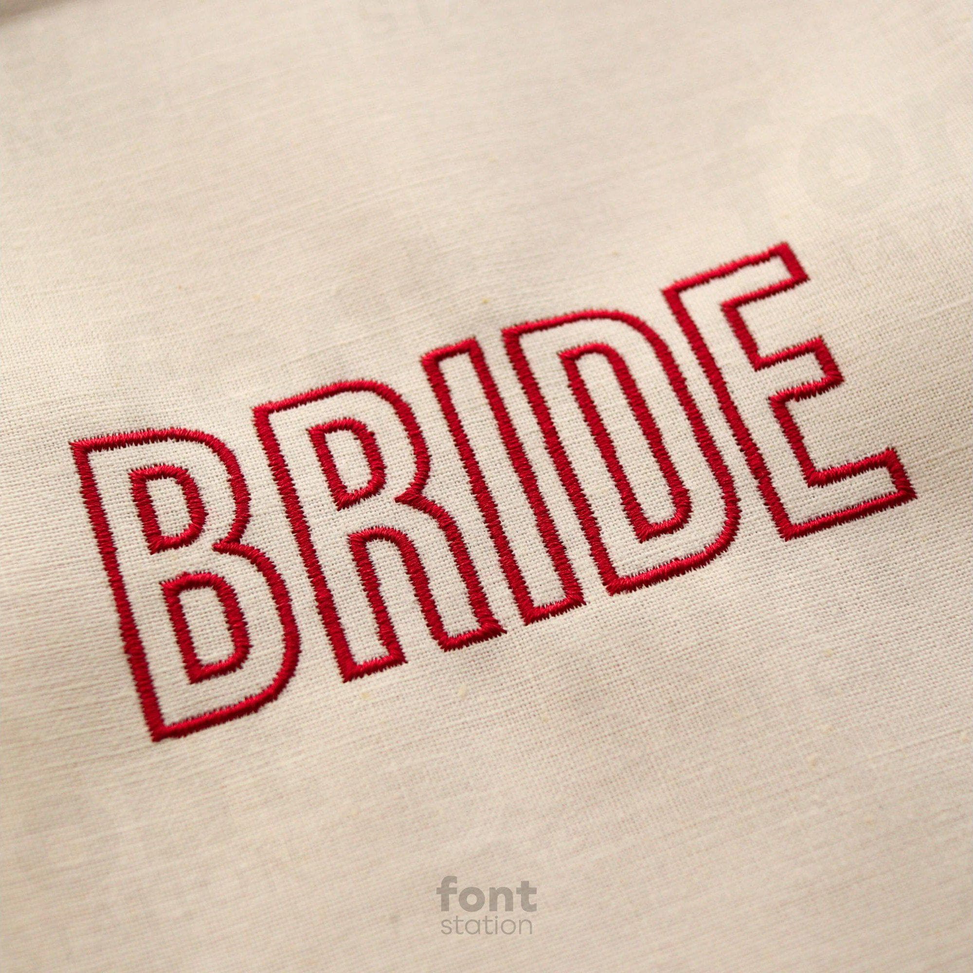 Modern Outline Embroidery Font - Thin, Minimalist Letters - Light ...