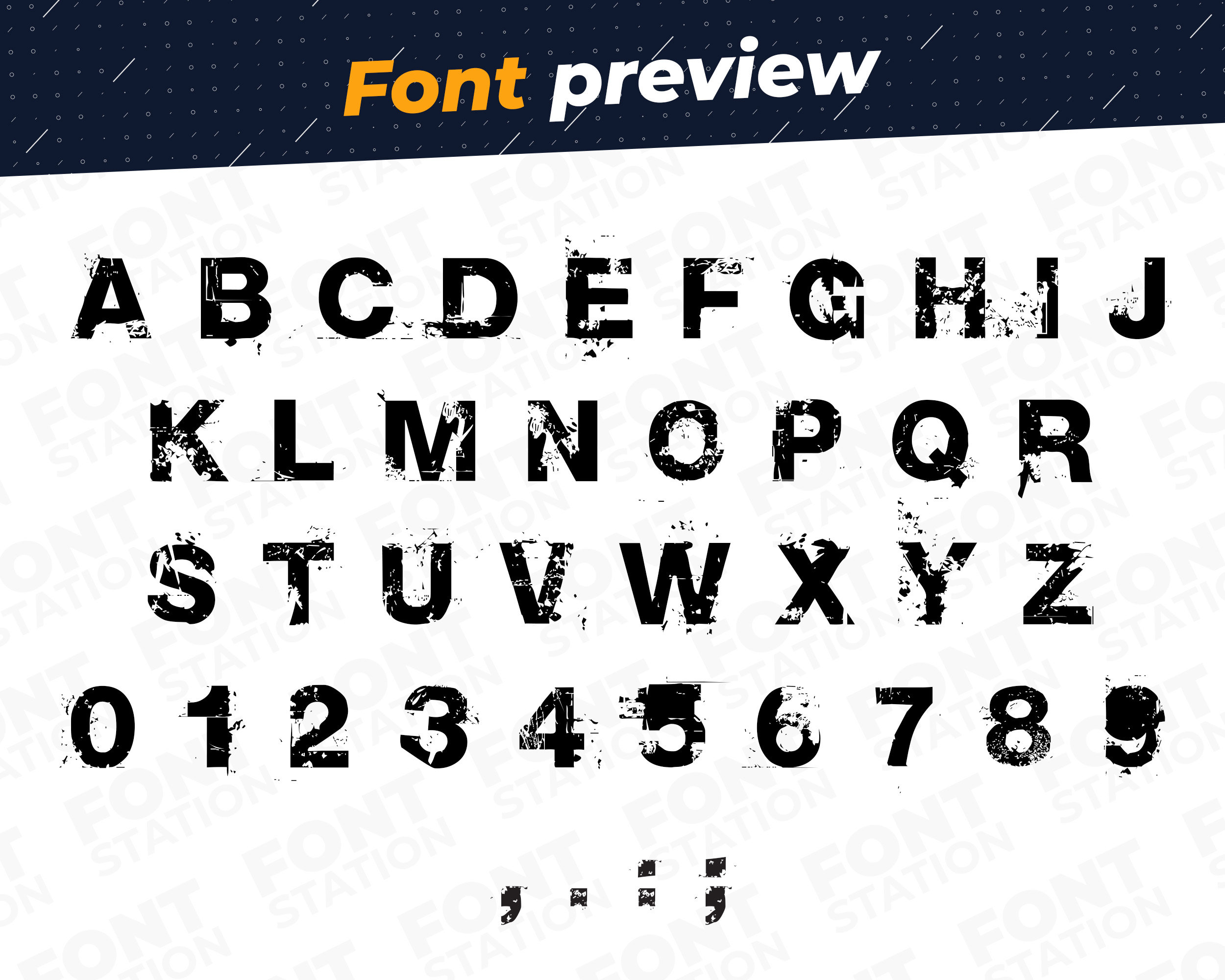 Distressed Army Font