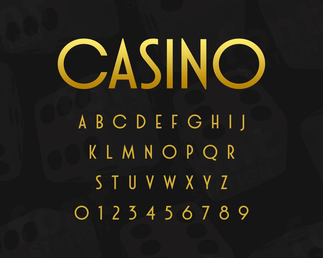 Casino Font Casino SVG Cricut Silhouette Font Classy Gambling Letters ...