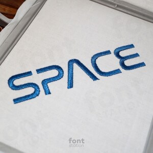 Space Embroidery Font 6 Sizes PES 9 Formats Astronomy Letters Modern ...