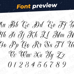 Tattoo Shop Font - Tattoo SVG - Cricut Silhouette Font - Ink Letters ...