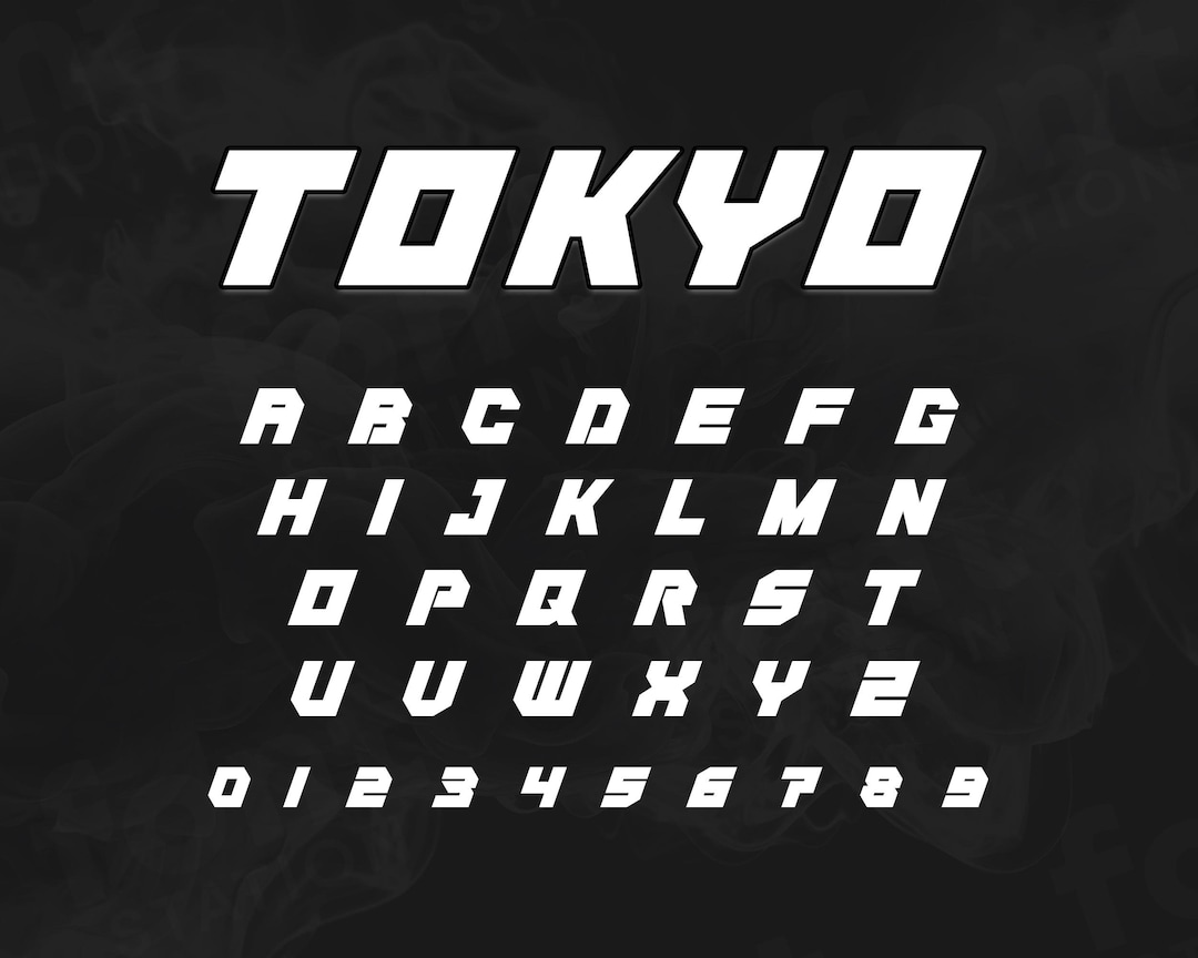 Tokyo Font - Tokyo SVG - Cricut Silhouette Font - Modern Letters, Asia ...