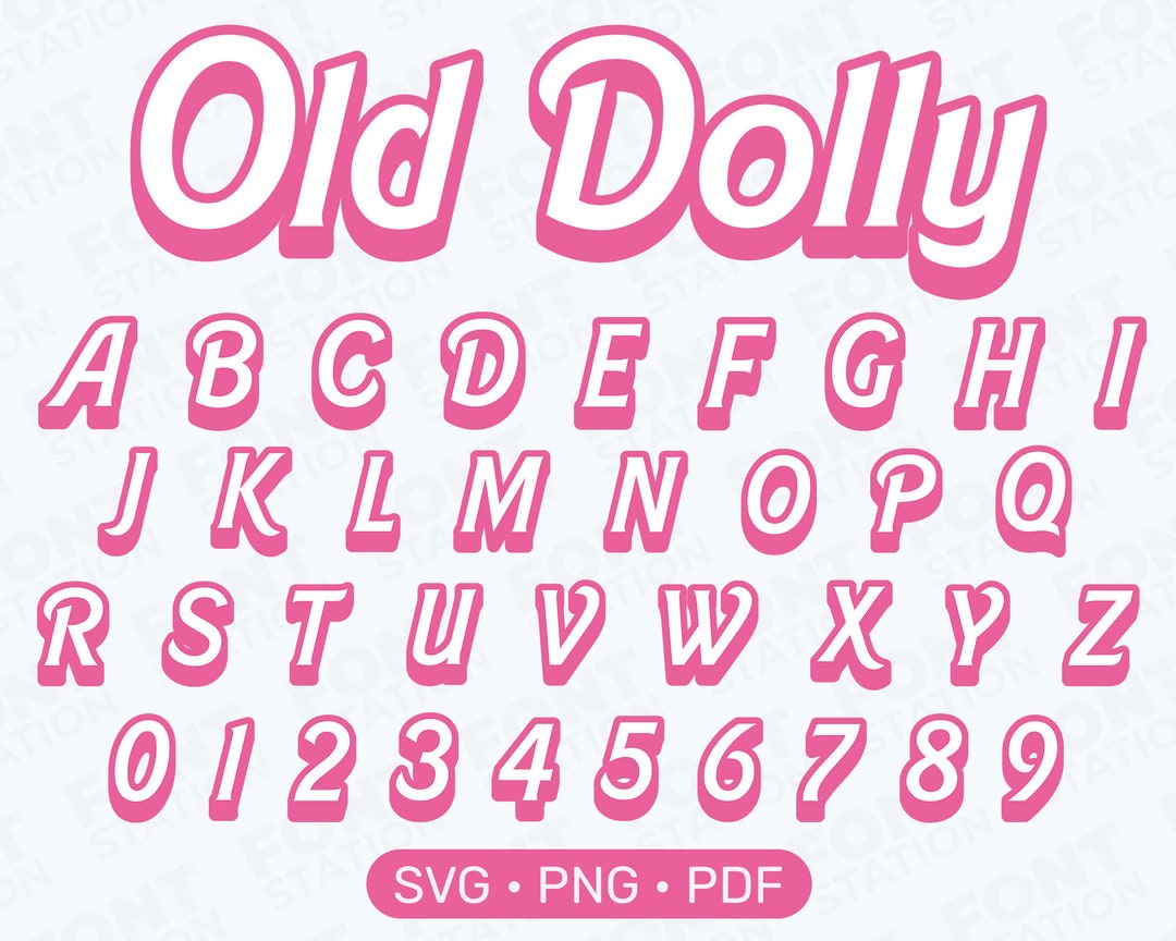 Old Dolly Letters Old Dolly Font SVG PNG Doll Girl - Etsy México