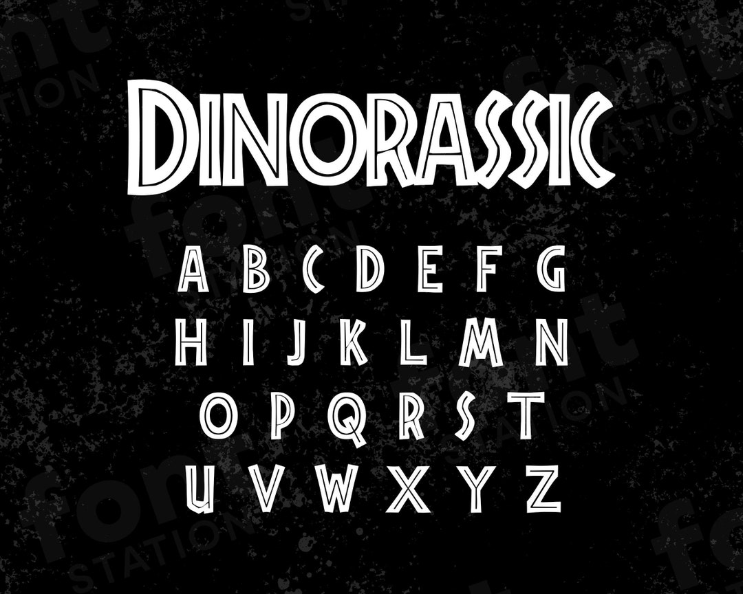 Dinorassic Font - Jurassic Font - Cricut Canva Font - Jurassic Letters ...