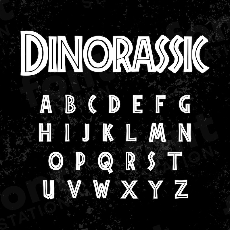 Canva Fonts Jurassic Park - Etsy