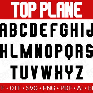 Top Plane Font Aviation SVG Cricut Silhouette Font - Etsy