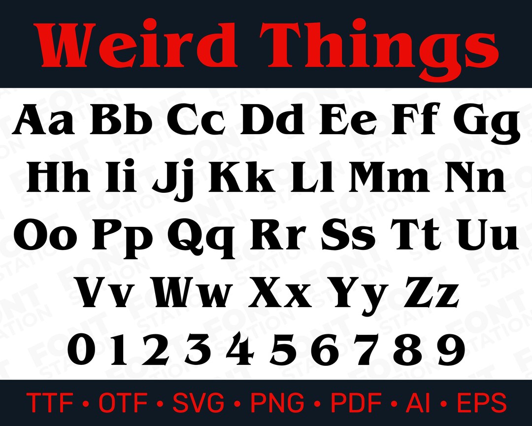 Weird Things Font Weird Things SVG Cricut Silhouette Font - Etsy