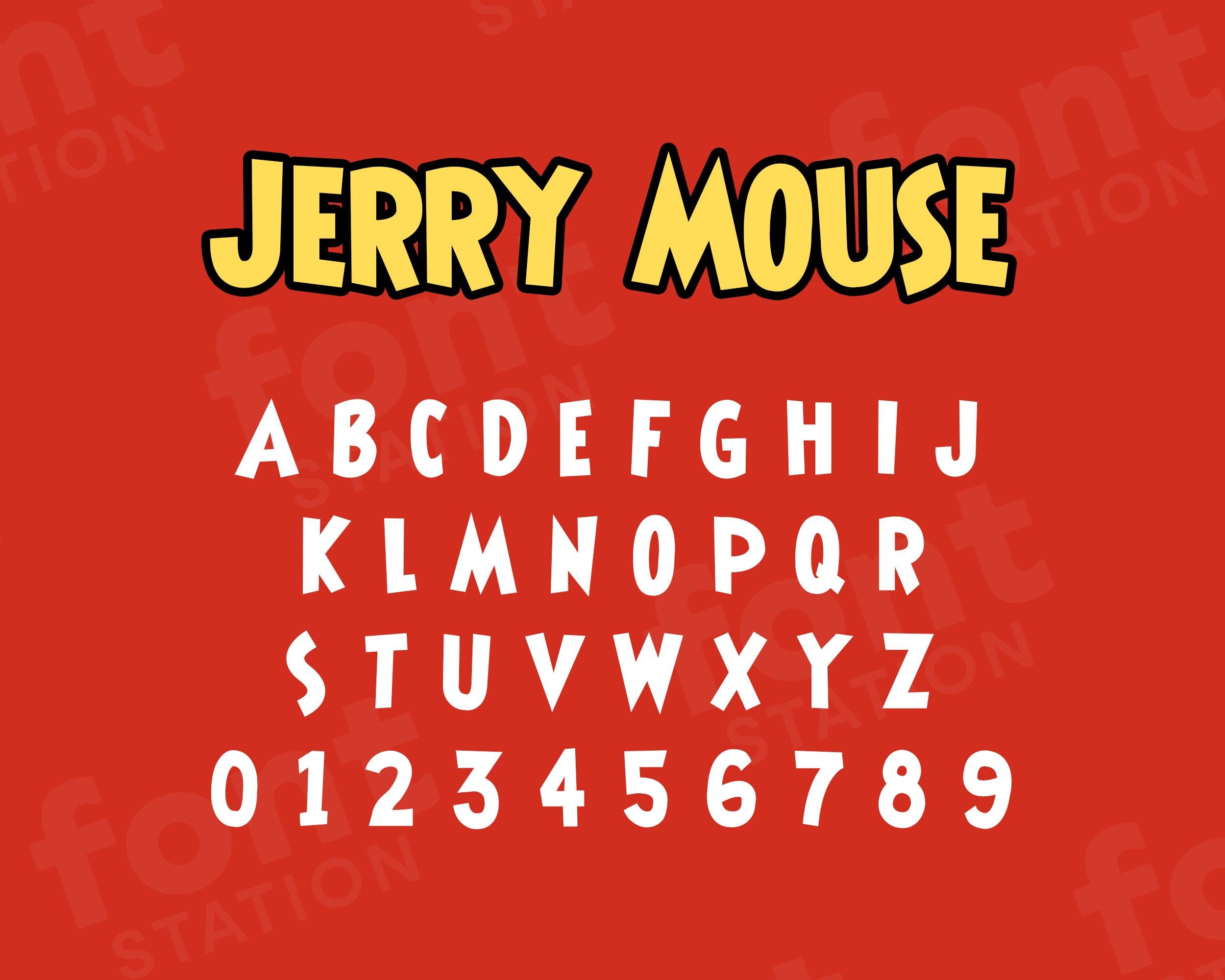 Jerry Mouse Font - Tom Cartoon SVG - Playful Letters, Funny Alphabet ...