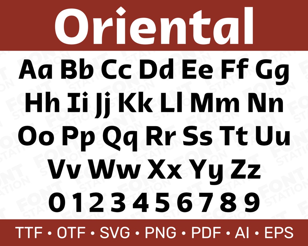 Oriental Font Arabic SVG Cricut Silhouette Font Modern - Etsy