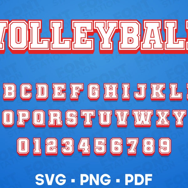 Volley Alphabet Svg - Etsy