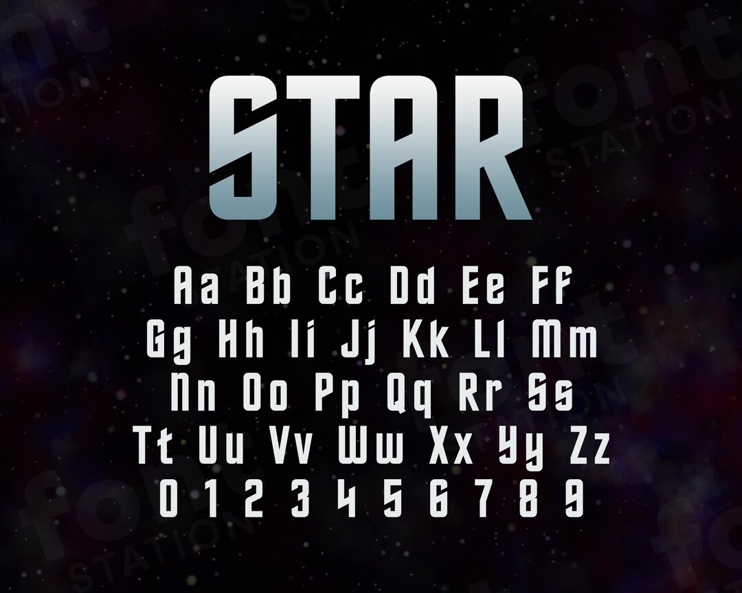 Star Font - Star SVG - Galaxy Sci Fi Letters, Modern Space Alphabet ...