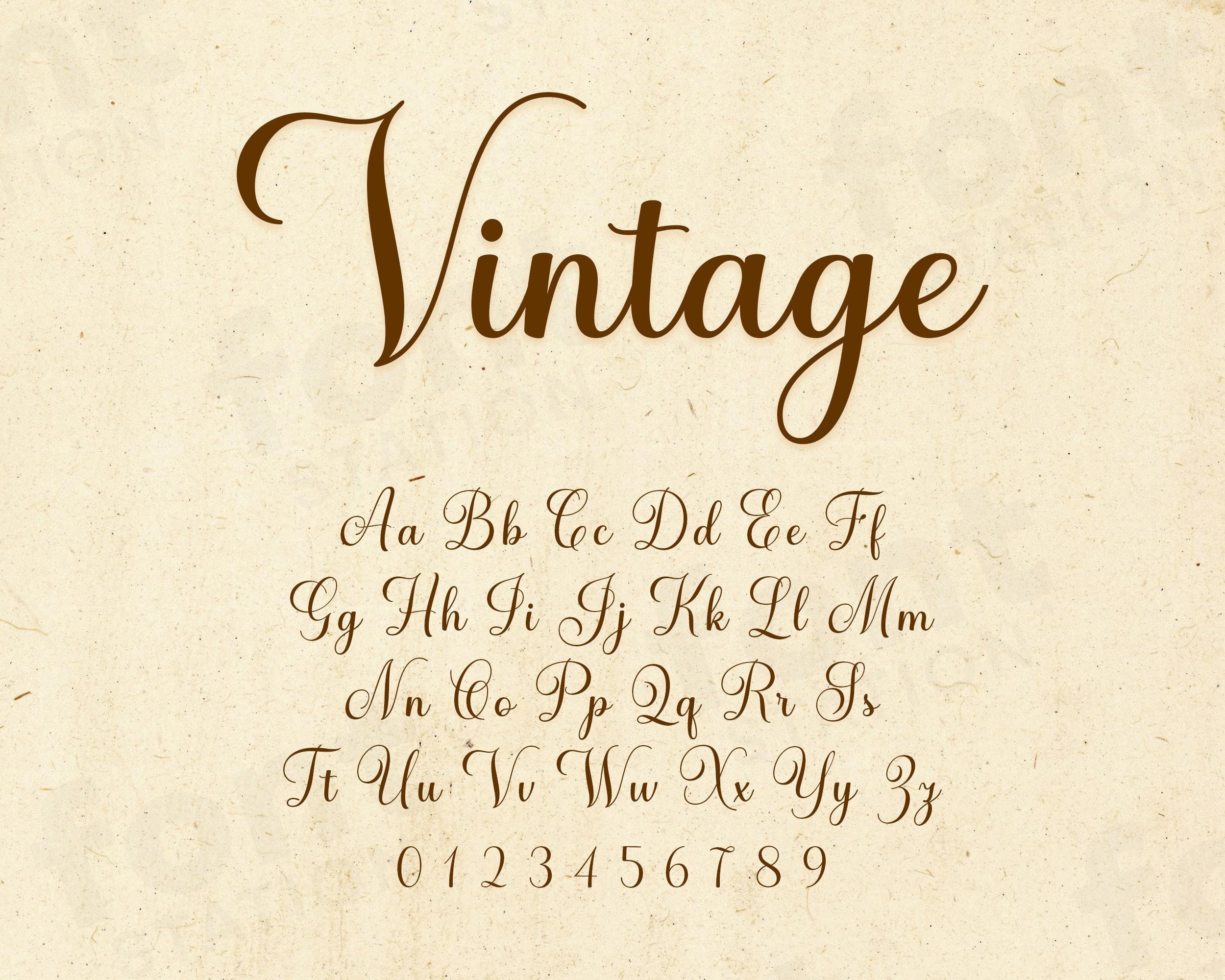 Vintage Cursive Fonts