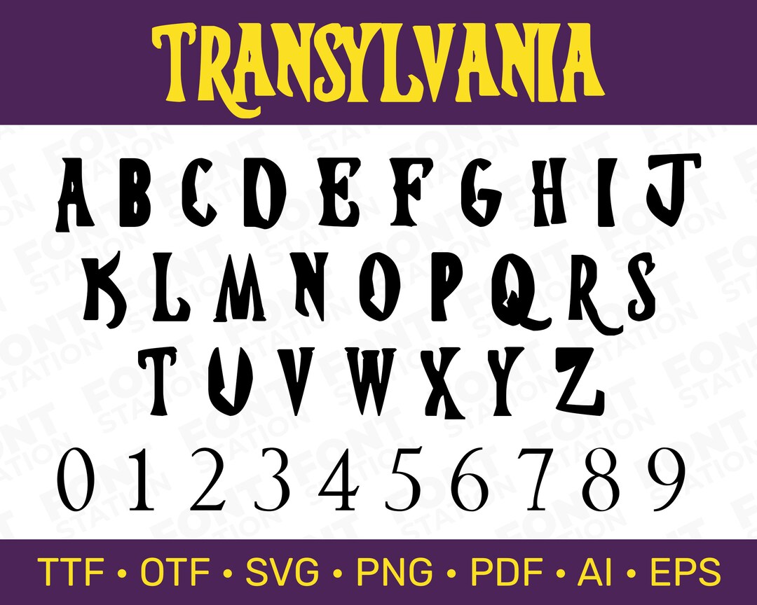 Transylvania Font Transylvania SVG Cricut Silhouette Font - Etsy