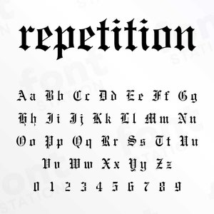 Repetition Font - Rock Music Album SVG - Cricut Silhouette Font ...
