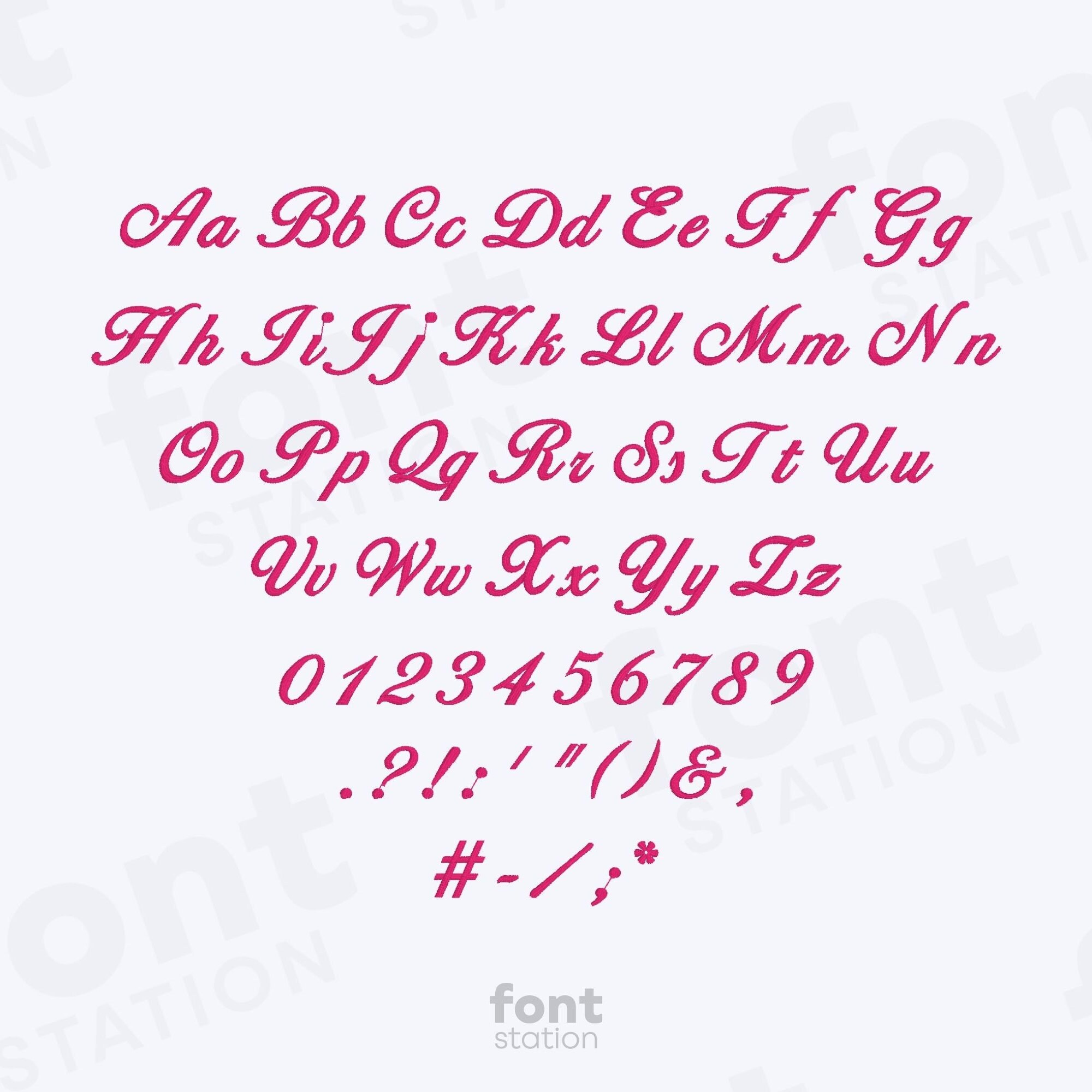 Ballantines Embroidery Font - Elegant, Cursive Letters - Script Machine ...