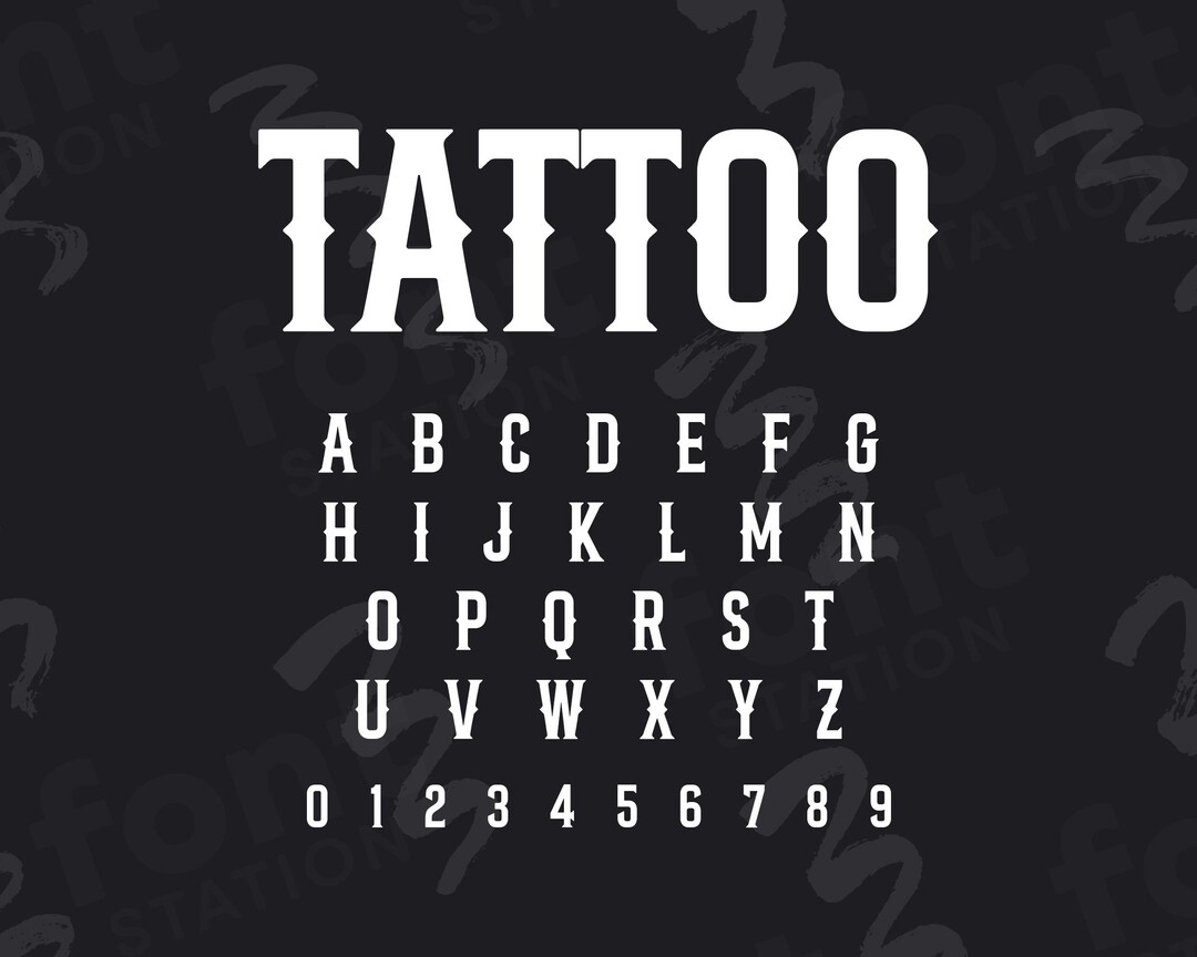 Tattoo Studio Font - Tattoo SVG - Cricut Silhouette Font - Ink Letters ...