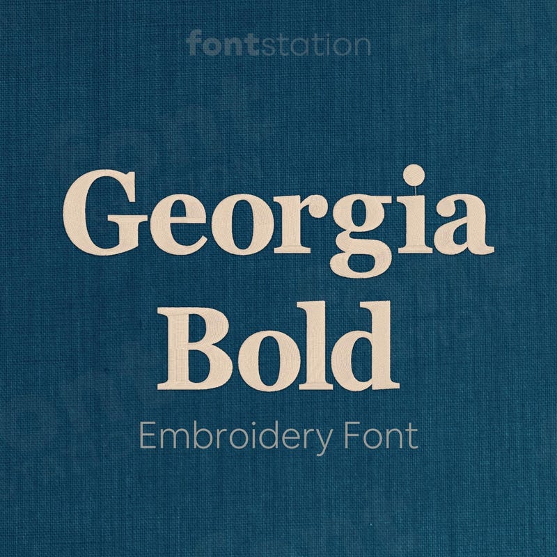 Embroidery Fat Font - Etsy