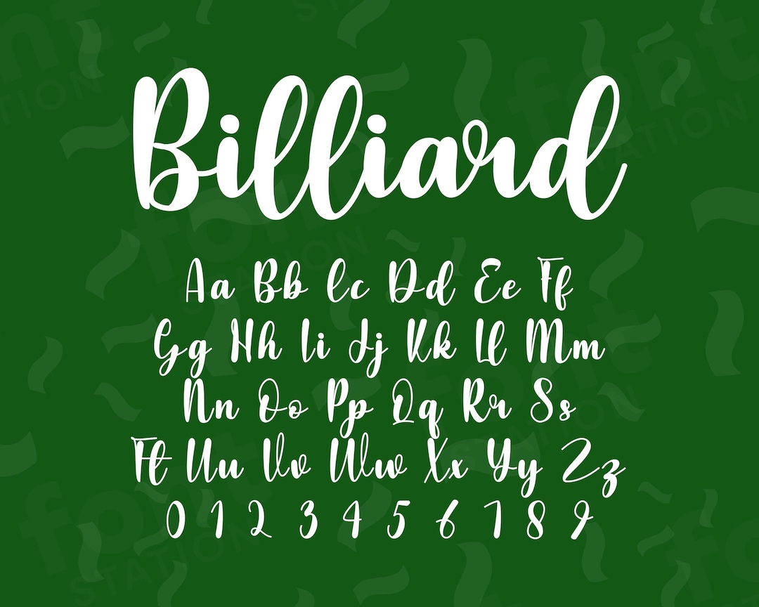 Snooker Font - Billiard SVG - Cricut Silhouette Font - 8 Pool Letters ...