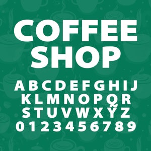 Coffee Shop Font - Coffee SVG - Cricut Silhouette Font - Modern Brand ...