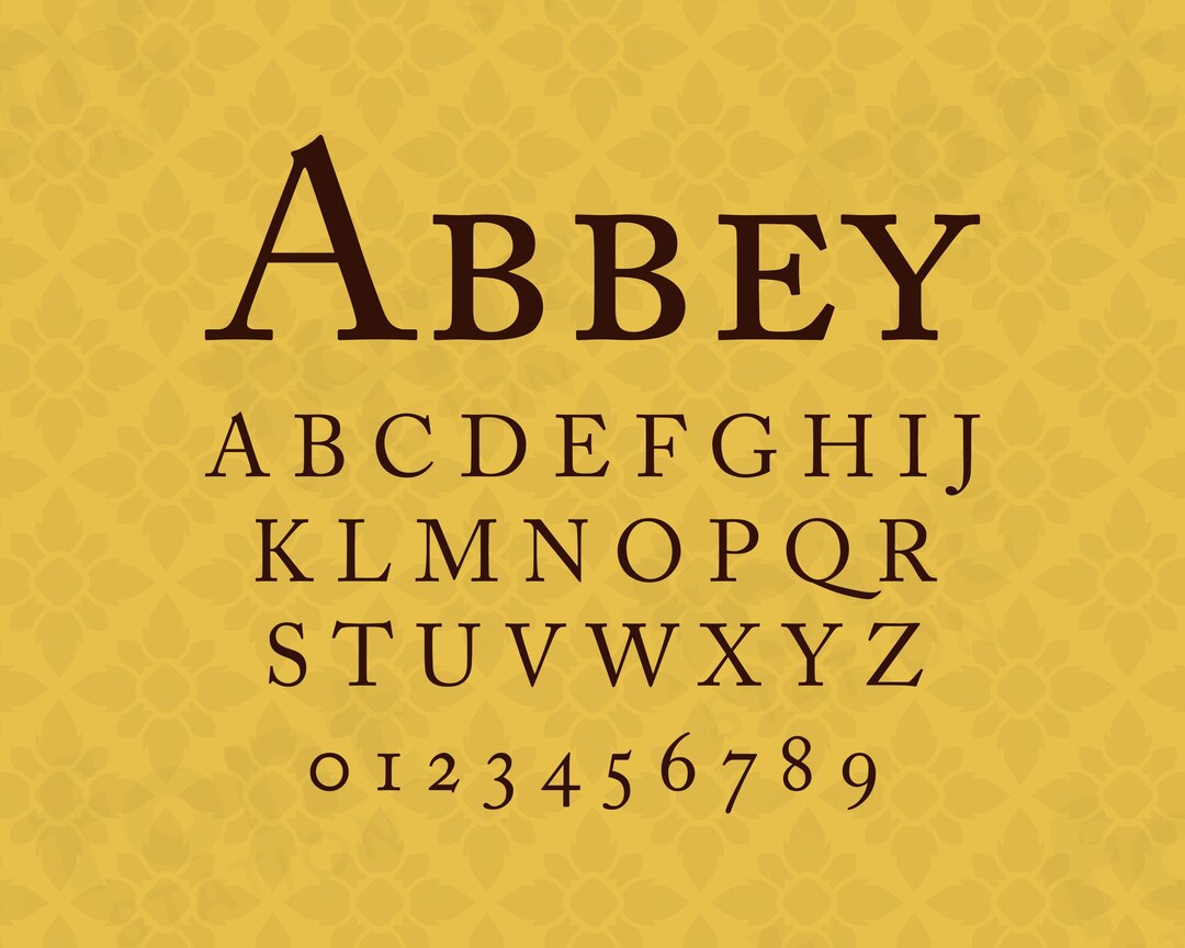 Abbey Font - Abbey SVG - Cricut Silhouette Font - Vintage Wedding ...