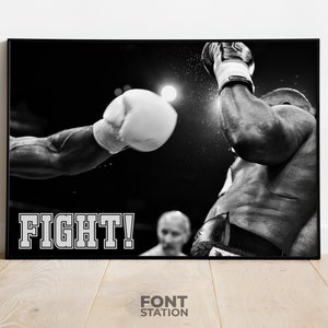 Boxing Font - Boxer SVG - Cricut Silhouette Font - Vintage Letters ...