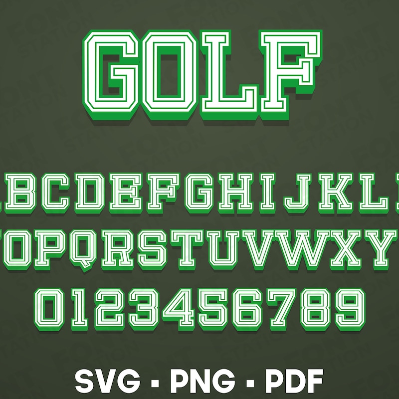 Masters Golf Font - Etsy
