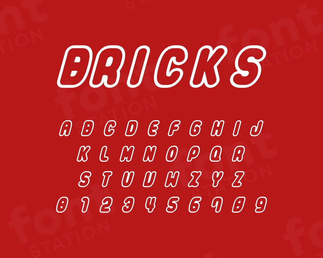 Bricks Font - Blocks SVG - Building Blocks Letters, Playful Alphabet ...