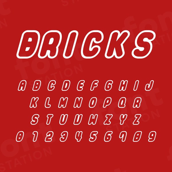 Legos Font - Etsy