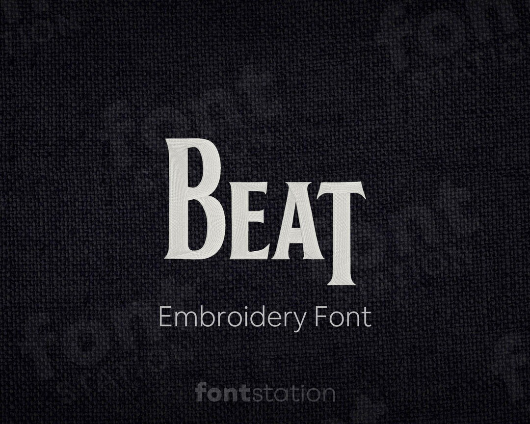 Beat Embroidery Font - 3 Sizes - BX, PES + 9 Formats - Rock Letters ...