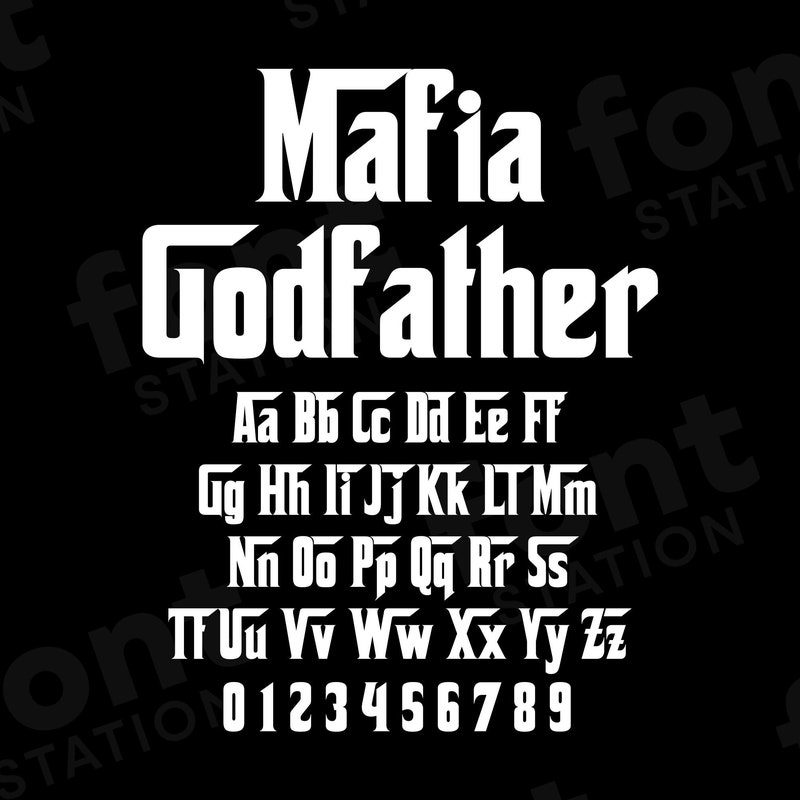 Gangster Fonts - Etsy