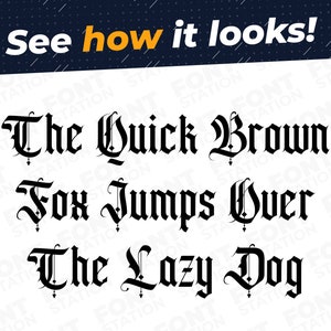 Inked Studio Font - Tattoo Style SVG - Cricut Silhouette Font - Old ...