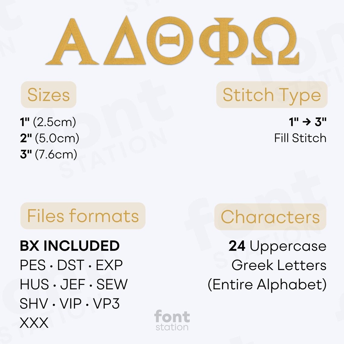Greek Embroidery Letters - Monogram, Bold Greek Alphabet - Fraternity ...