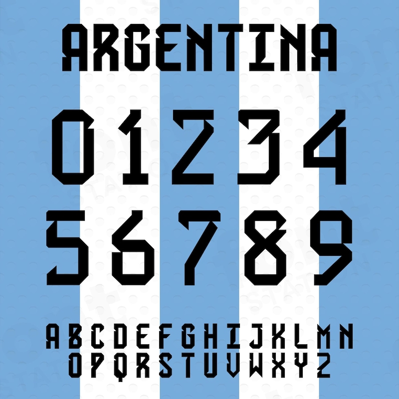 Messi Jersey Font - Etsy