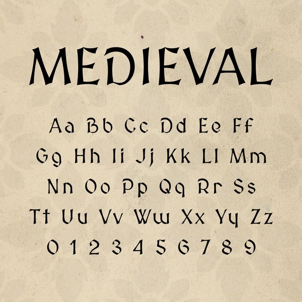 Medieval Alphabet, Medieval Font, King Font, Old Alphabet, Svg/png/dxf ...