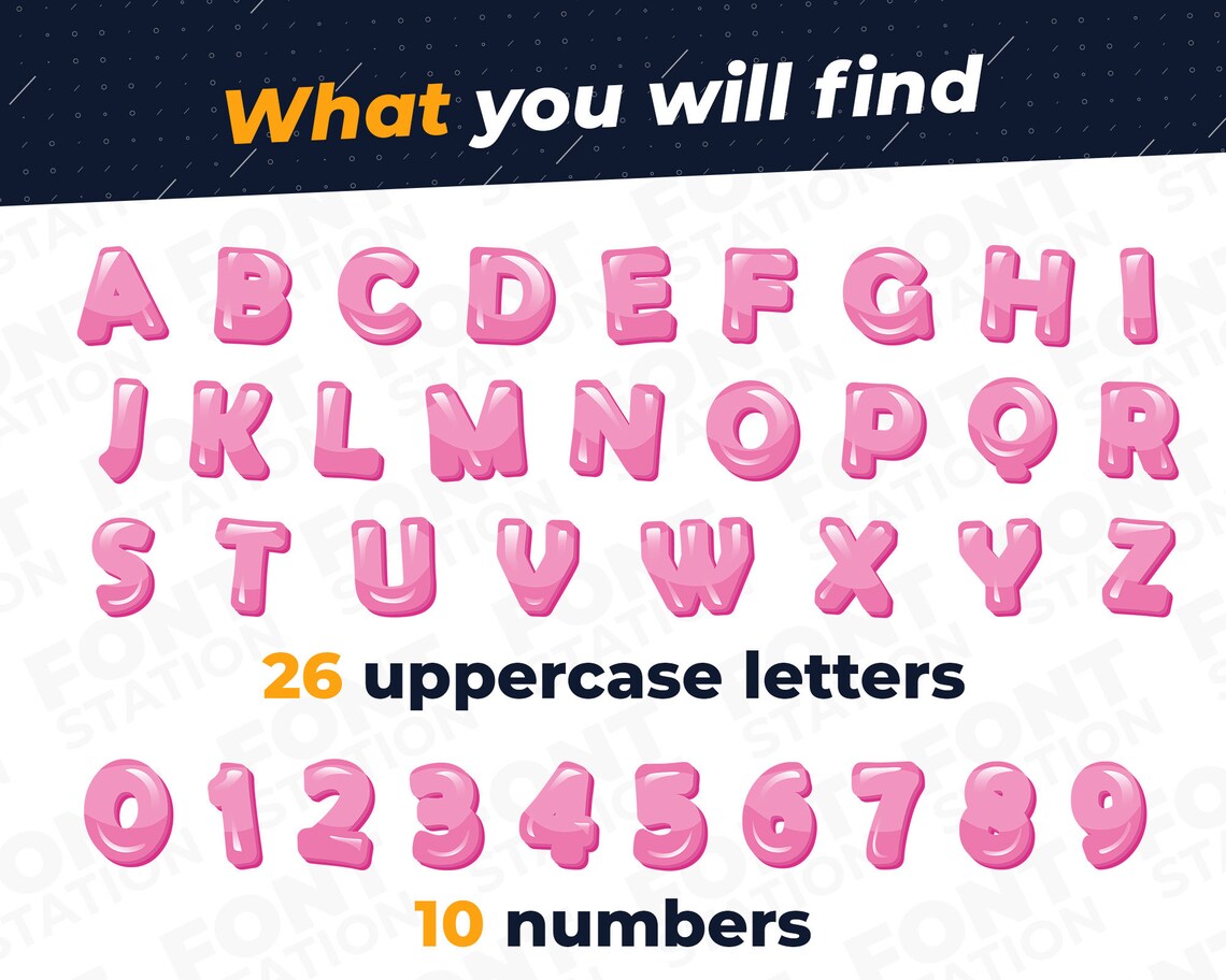 Bubble Gum Letters - Chewing Gum SVG, PNG - Bubble Playful Letters ...