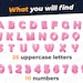 Bubble Gum Letters - Chewing Gum SVG, PNG - Bubble Playful Letters ...