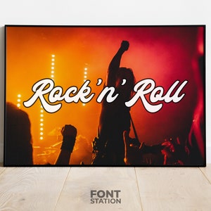 Rock N Roll Font - Rock Music SVG - Cricut Silhouette Font - Hard Rock ...