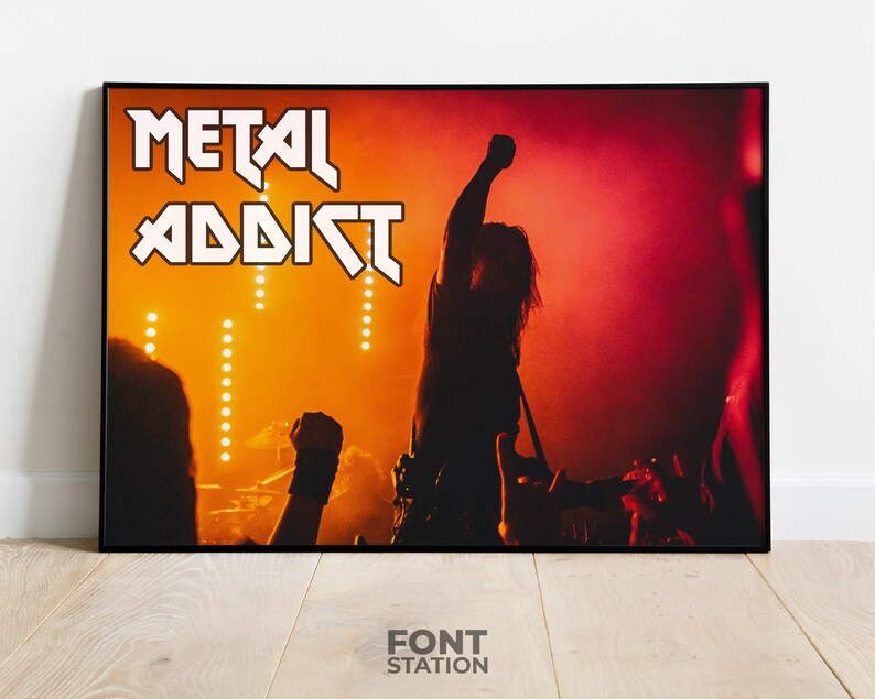 Metal Music Font - Rock Metal SVG - Rock Letters, Heavy Metal Alphabet ...