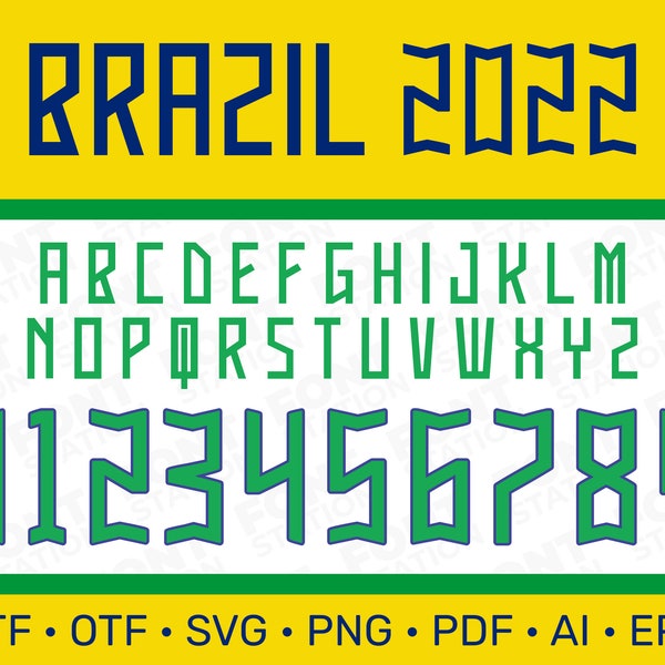 Brazil World Cup 2022 Font - Etsy