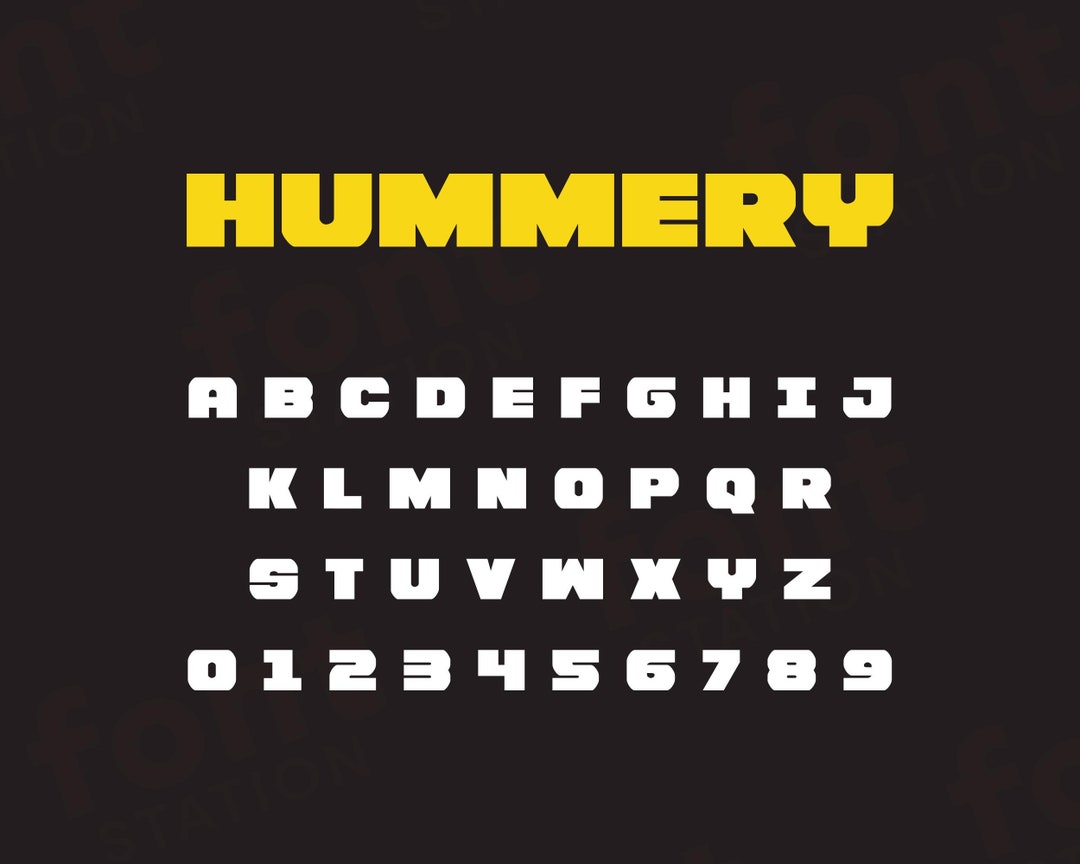 Hummery Font Hummery SVG Cricut Silhouette Font Extra Bold Letters ...