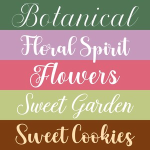 Flowers Font Bundle - Botanical, Floral Fonts - Nature, Garden, Letters ...